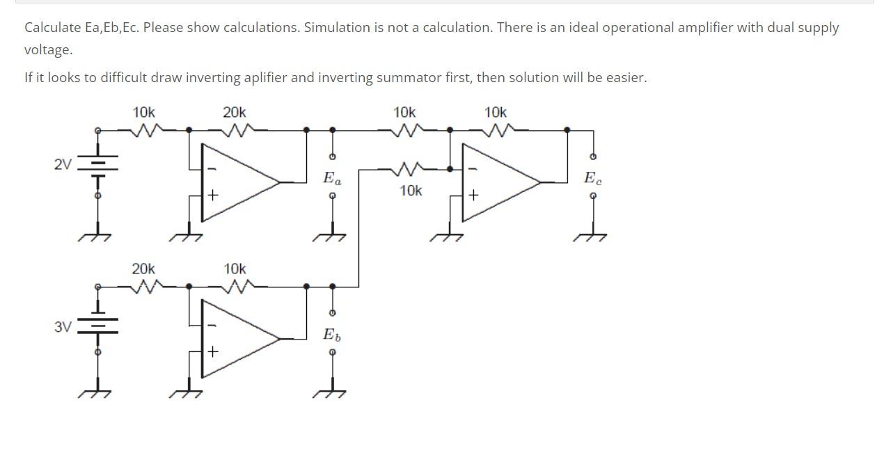 Solved Calculate Ea, Eb, Ec. Please show calculations. | Chegg.com