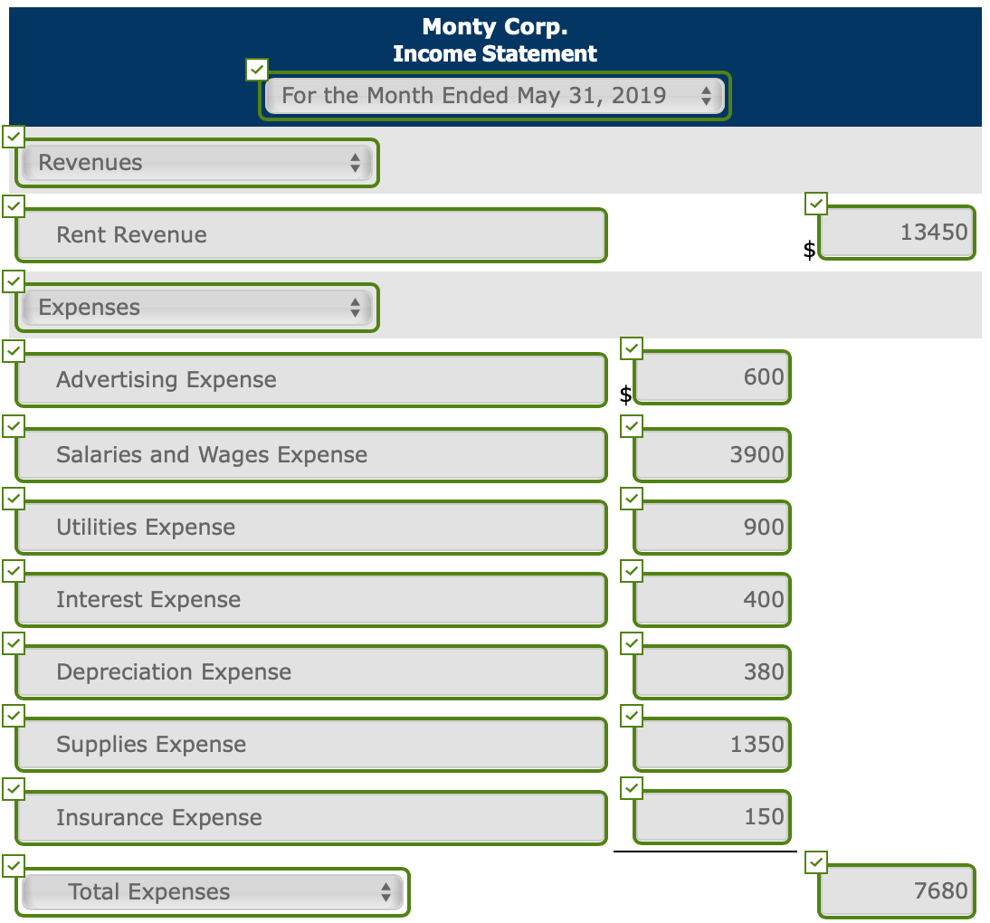 Solved Problem 3-2A (Part Level Submission) The Monty Corp. | Chegg.com
