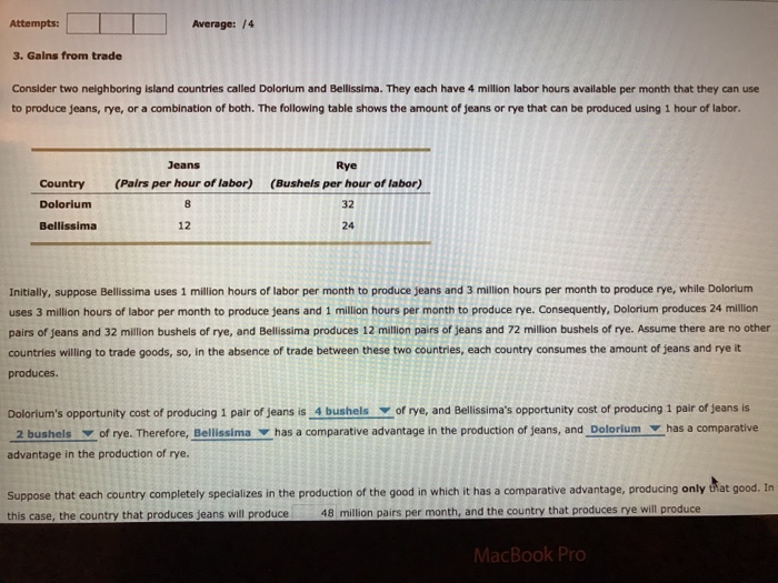 Solved Average: 4 Attempts 3. Gains from trade Consider two | Chegg.com Solved Average: 4 Attempts 3. Gains from trade Consider two | Chegg.com