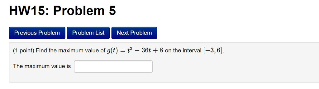 Solved HW15: Problem 3 Previous Problem Problem List Next | Chegg.com
