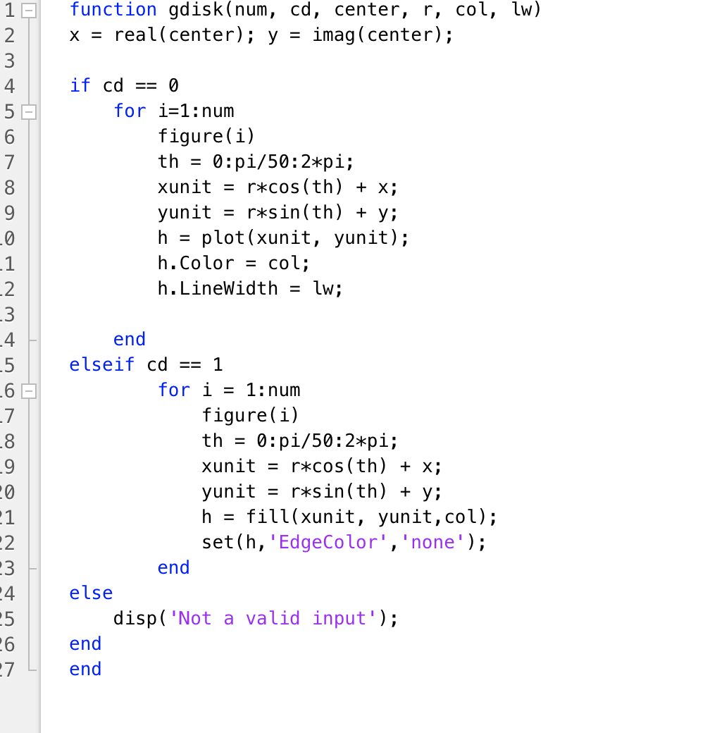 (2) Write a Matlab function that draws the Gershgorin | Chegg.com