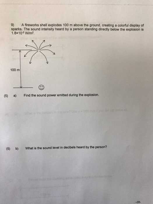 Solved A fireworks shell explodes 100 m above the ground, | Chegg.com
