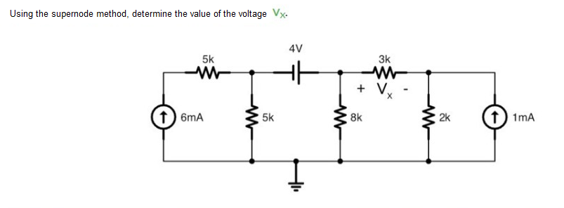 Solved Using the supernode method, determine the value of | Chegg.com