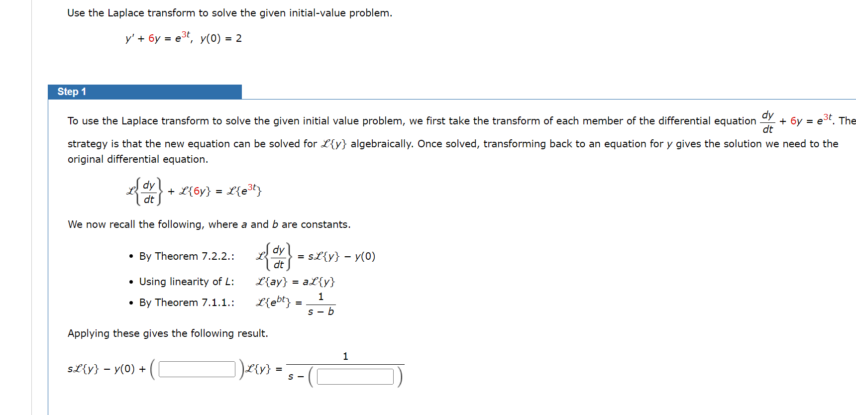 Solved Use the Laplace transform to solve the given | Chegg.com