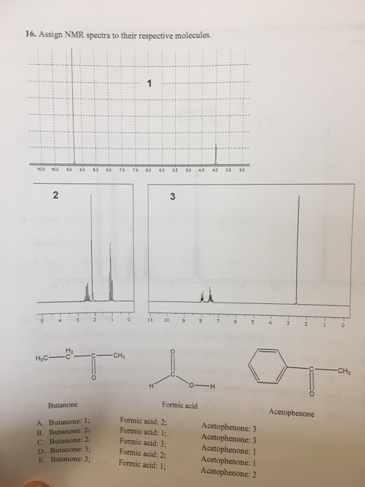 Solved Assign NMR spectra to their respective molecules. | Chegg.com