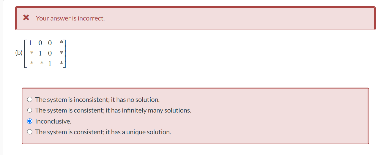 Solved x Your answer is | Chegg.com