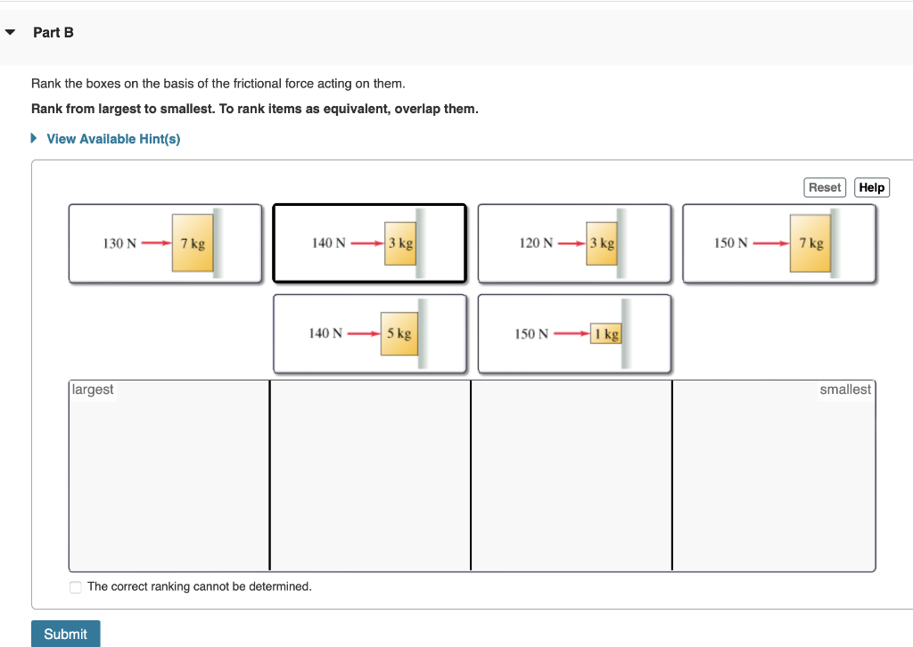 Solved Rank the boxes on the basis of the magnitude of the | Chegg.com
