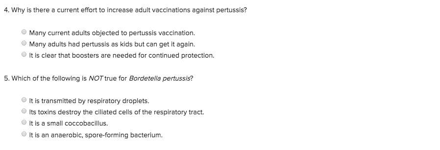 Solved 1. The DTWP and the DTap vaccines protect against all | Chegg.com