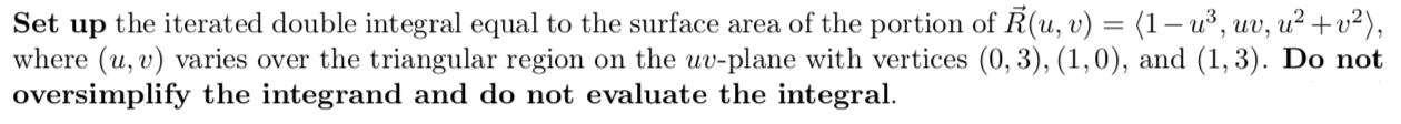 Solved Set up the iterated double integral equal to the | Chegg.com