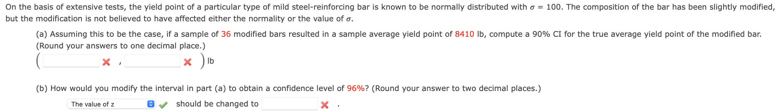 Solved On the basis of extensive tests, the yield point of a | Chegg.com
