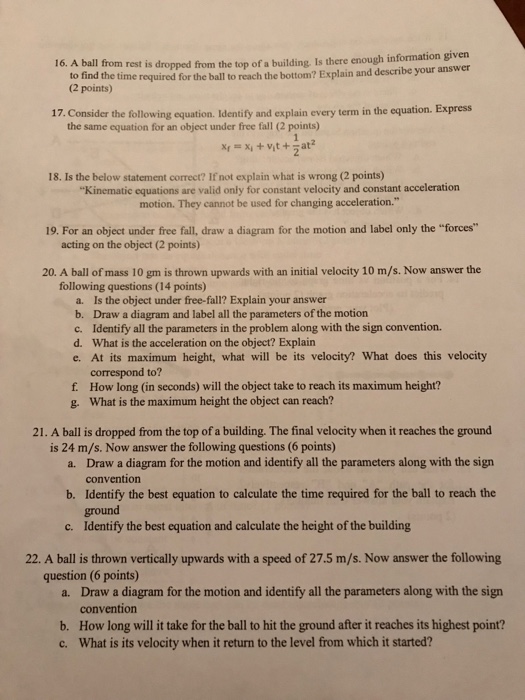 Solved top of a building. Is there enough information given | Chegg.com
