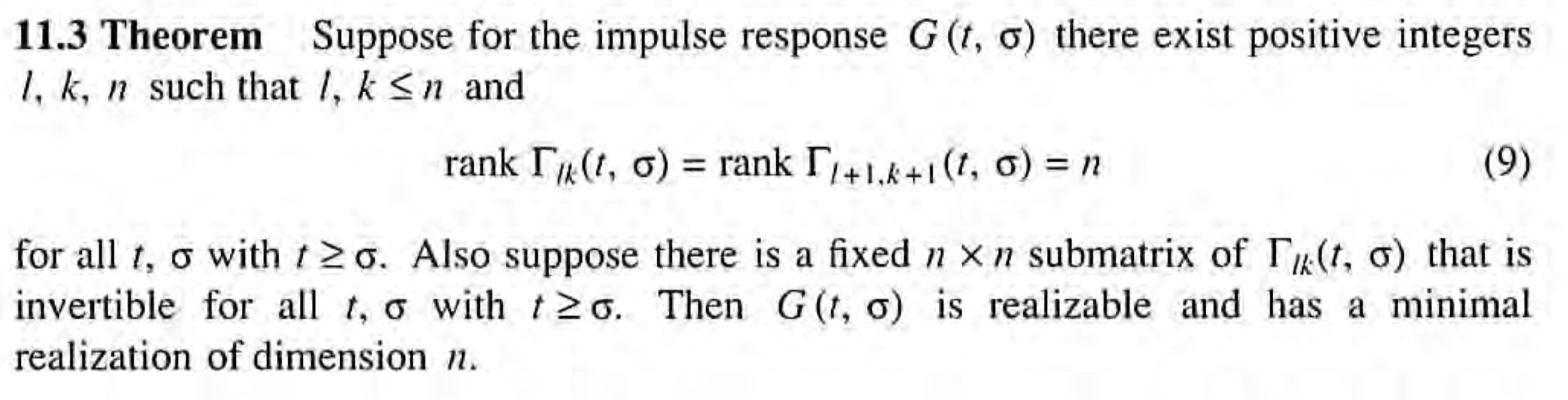 Exercise 11.5 Show that is a minimal realization of | Chegg.com