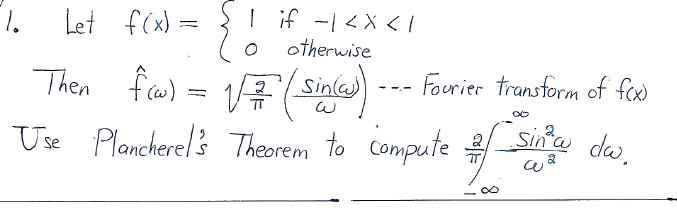 Solved 1. Let f(x) = | if -1 | Chegg.com