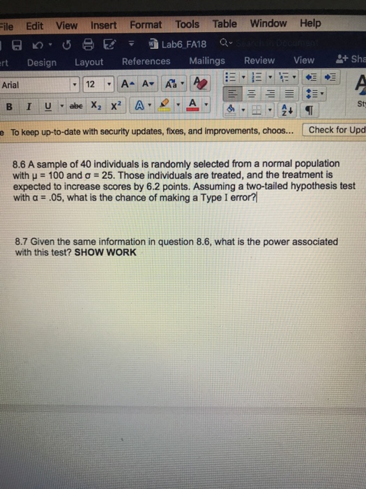 Solved ile Edit View Insert Format Tools Table Window Help | Chegg.com