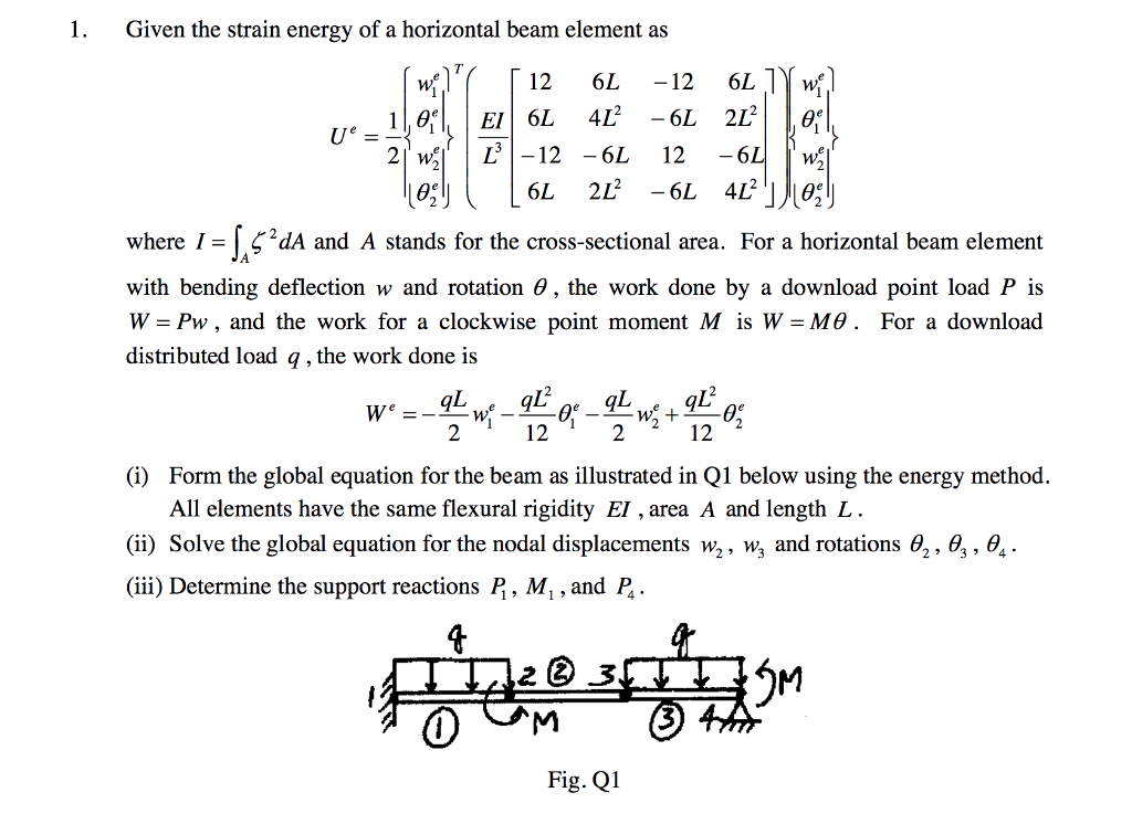 Beam Strain Energy Equation - The Best Picture Of Beam