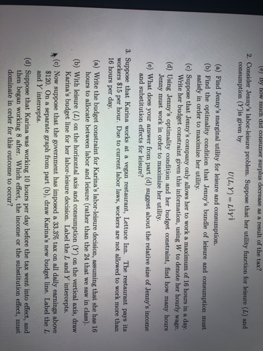 Solved By How Much Did Consumer Surplus Decrease As A 3375