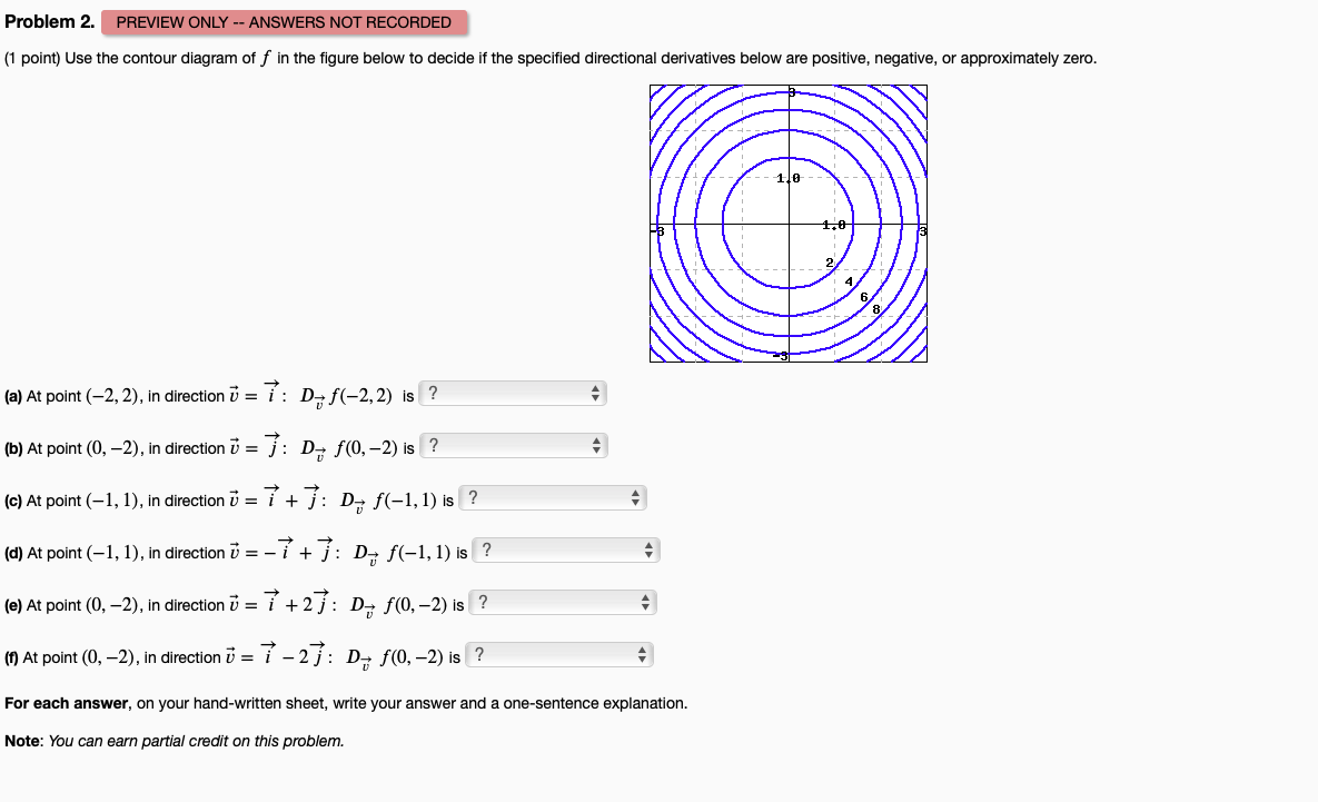 Solved Problem 2. PREVIEW ONLY -- ANSWERS NOT RECORDED (1 | Chegg.com