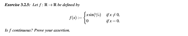 Solved Exercise 3.2.5: Letf: R+R be defined by f(x):= | Chegg.com