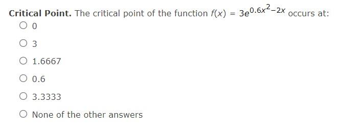 Solved Critical Point. The critical point of the function | Chegg.com