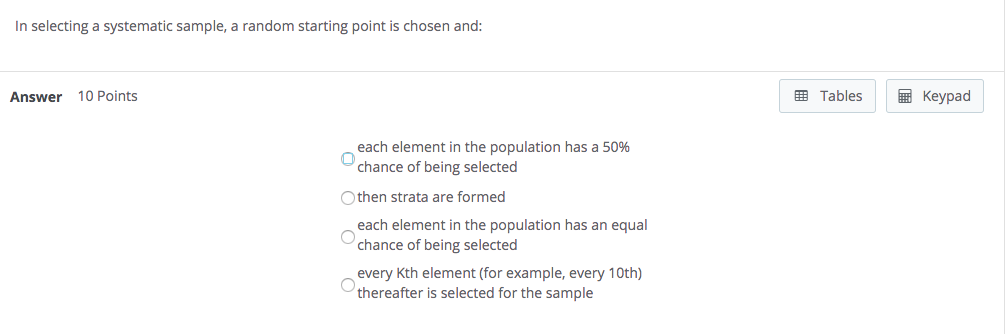 Solved In selecting a systematic sample, a random starting | Chegg.com