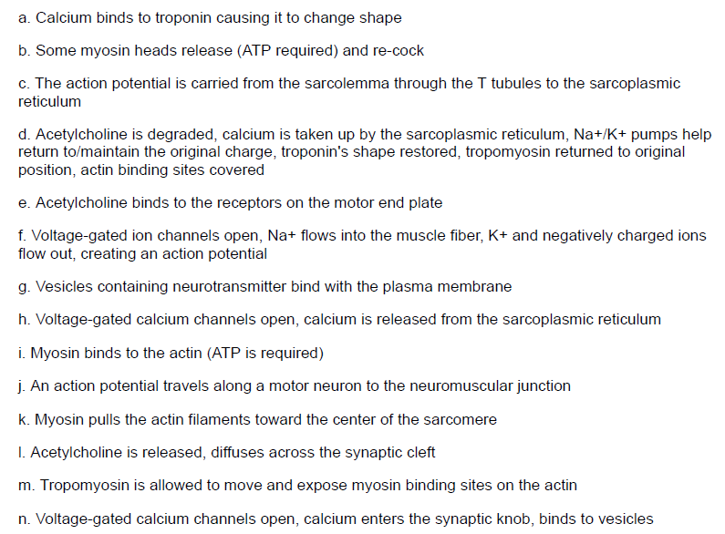 Solved a. Calcium binds to troponin causing it to change | Chegg.com