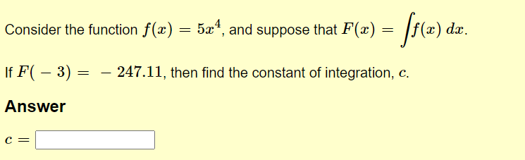 Solved Consider the function f(x)=5x4, and suppose that | Chegg.com