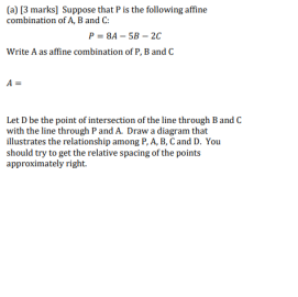 Solved (a) [3 marks) Suppose that is the following affine | Chegg.com