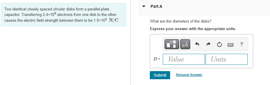 Solved Two identical closely spaced circular disks form a | Chegg.com