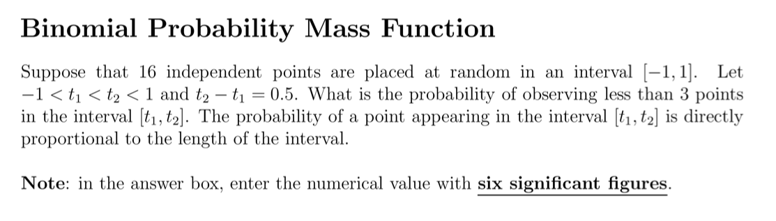 Solved Binomial Probability Mass Function Suppose that 16 | Chegg.com