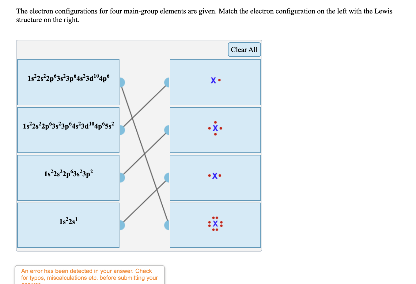 Solved The electron configurations for four main-group | Chegg.com