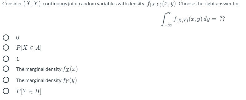 Solved Consider (X,Y) continuous joint random variables with | Chegg.com