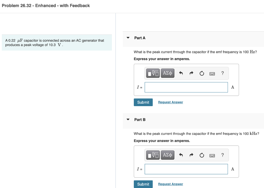 Solved Problem 26.32 - Enhanced - with Feedback Part A A | Chegg.com