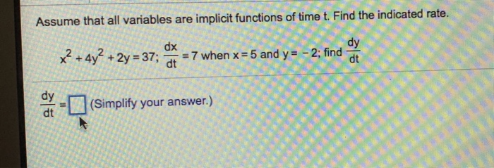 Solved Assume that all variables are implicit functions of | Chegg.com