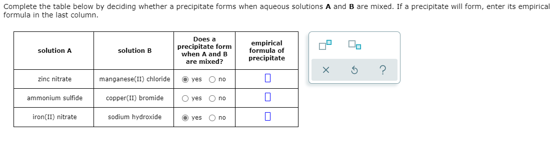 Solved Complete the table below by deciding whether a | Chegg.com