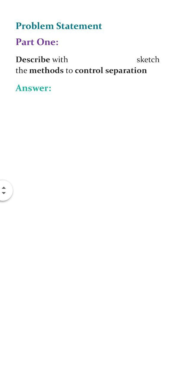 Solved Problem Statement Part One: Describe with sketch the | Chegg.com