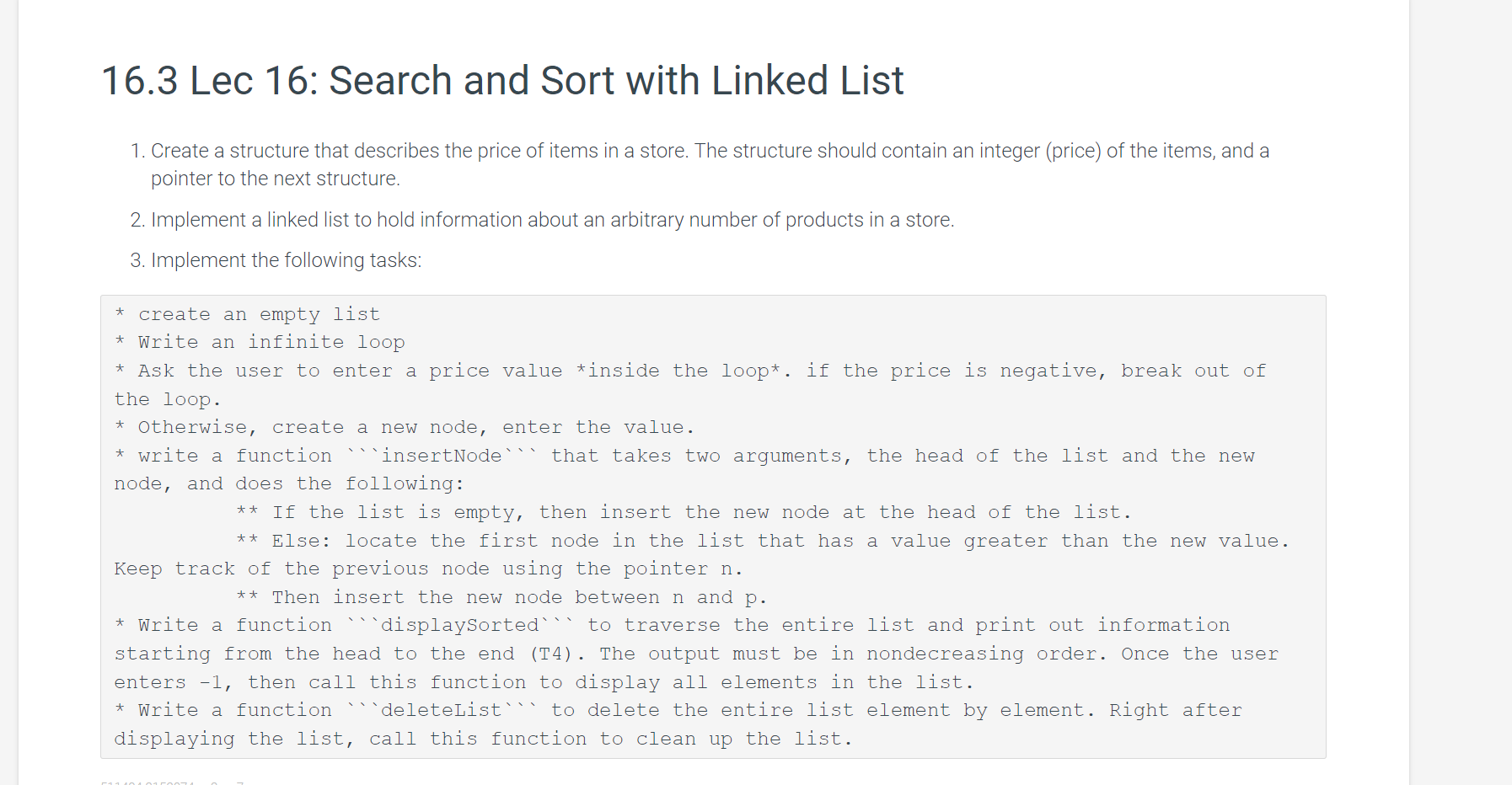 Solved Your output Expected output16.3 Lec 16: Search and | Chegg.com
