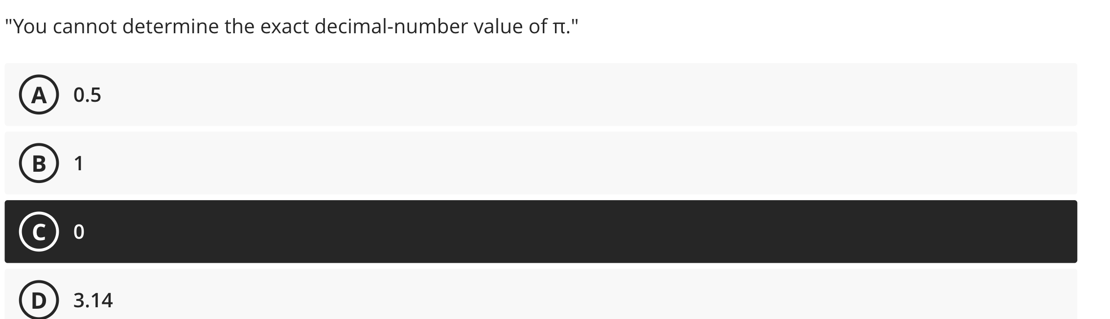 Solved "You cannot determine the exact decimal-number value | Chegg.com