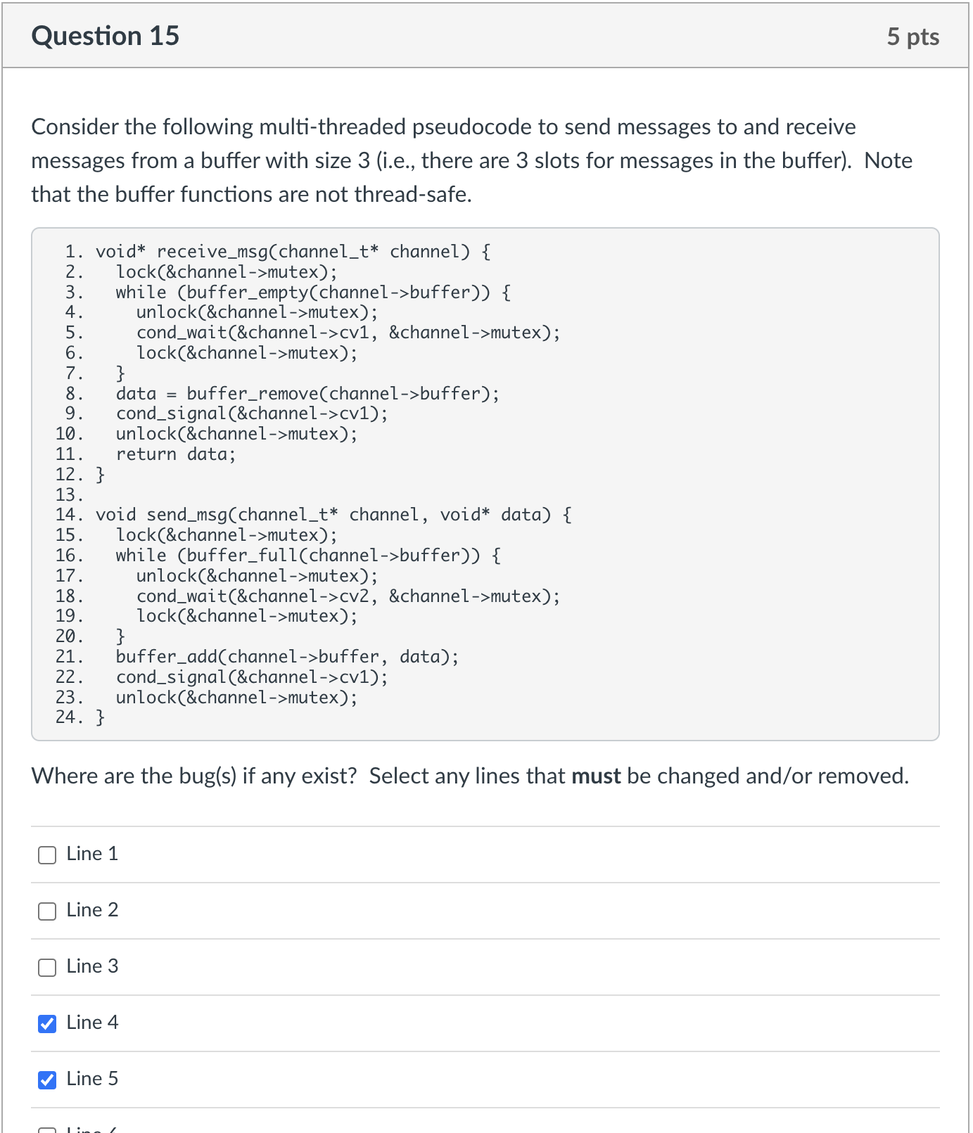 Solved Consider the following multi-threaded pseudocode to | Chegg.com