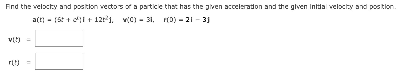 Solved Find the velocity and position vectors of a particle | Chegg.com