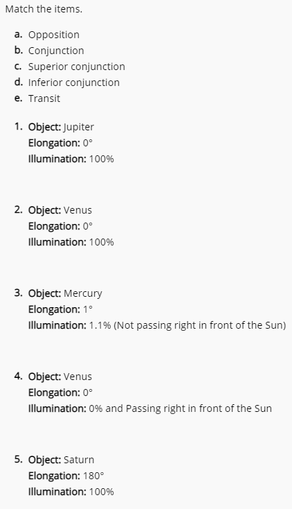 Solved Match the items. a. Opposition b. Conjunction C. | Chegg.com