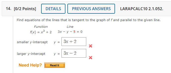 Solved Find equations of the lines that is tangent to the | Chegg.com