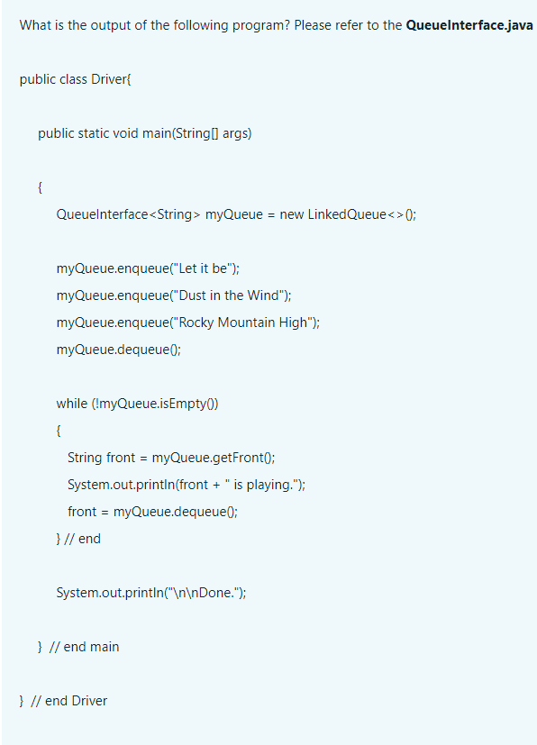 Solved What is the output of the following program? Please | Chegg.com