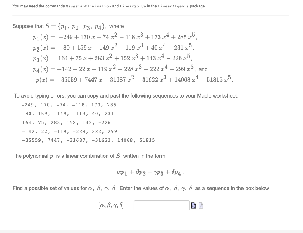 Solved I Need The Exact Maple Code For This Pls Dont Solve 