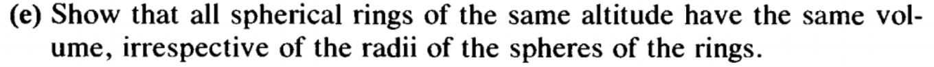 Solved (e) Show that all spherical rings of the same | Chegg.com