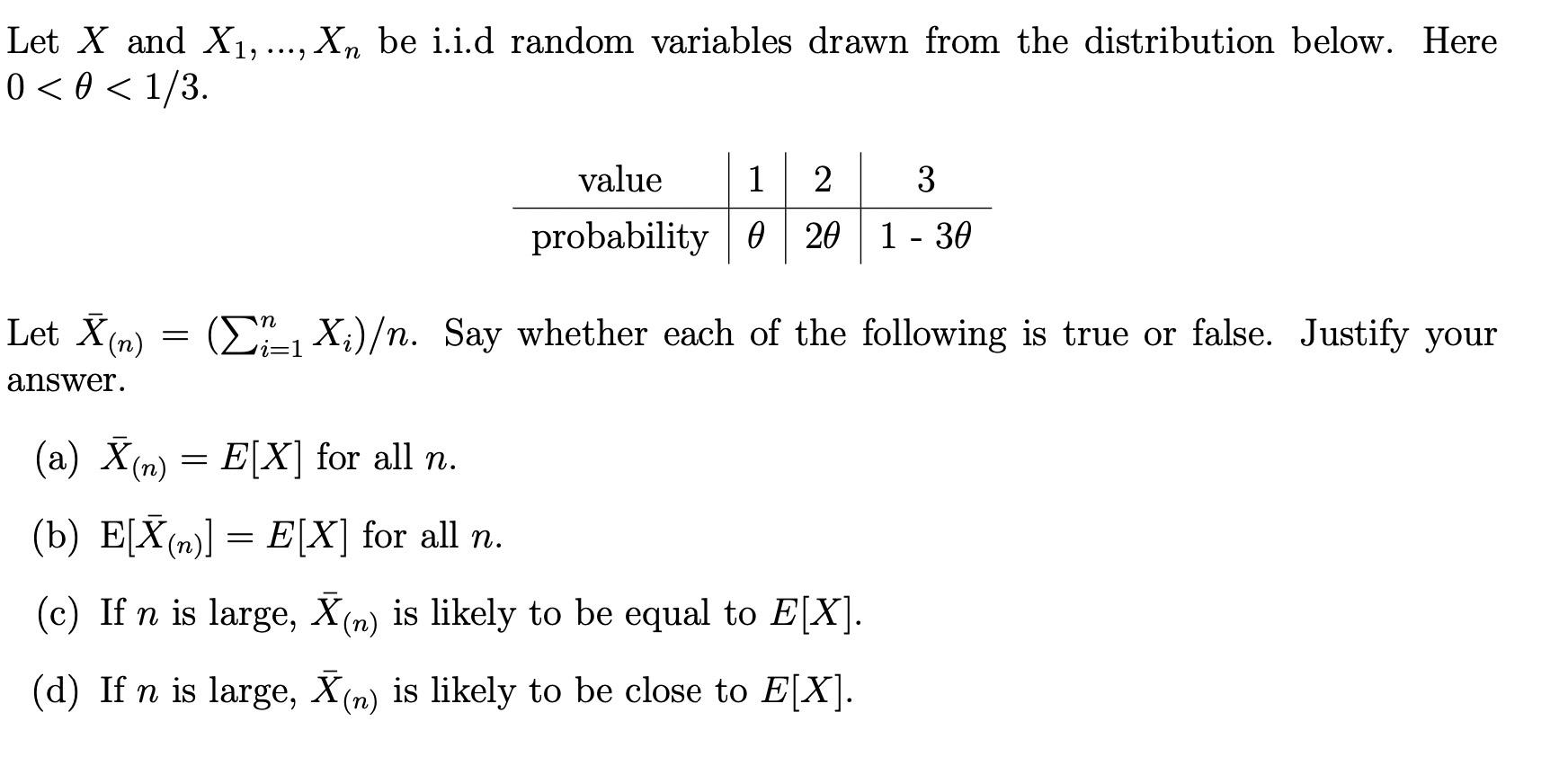 Solved Let X and X1,…,Xn be i.i.d random variables drawn | Chegg.com