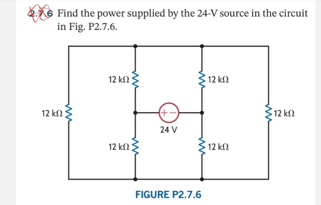 Solved Find the power supplied by the 24-V ﻿source in the | Chegg.com