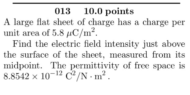 Solved A large flat sheet of charge has a charge per unit | Chegg.com