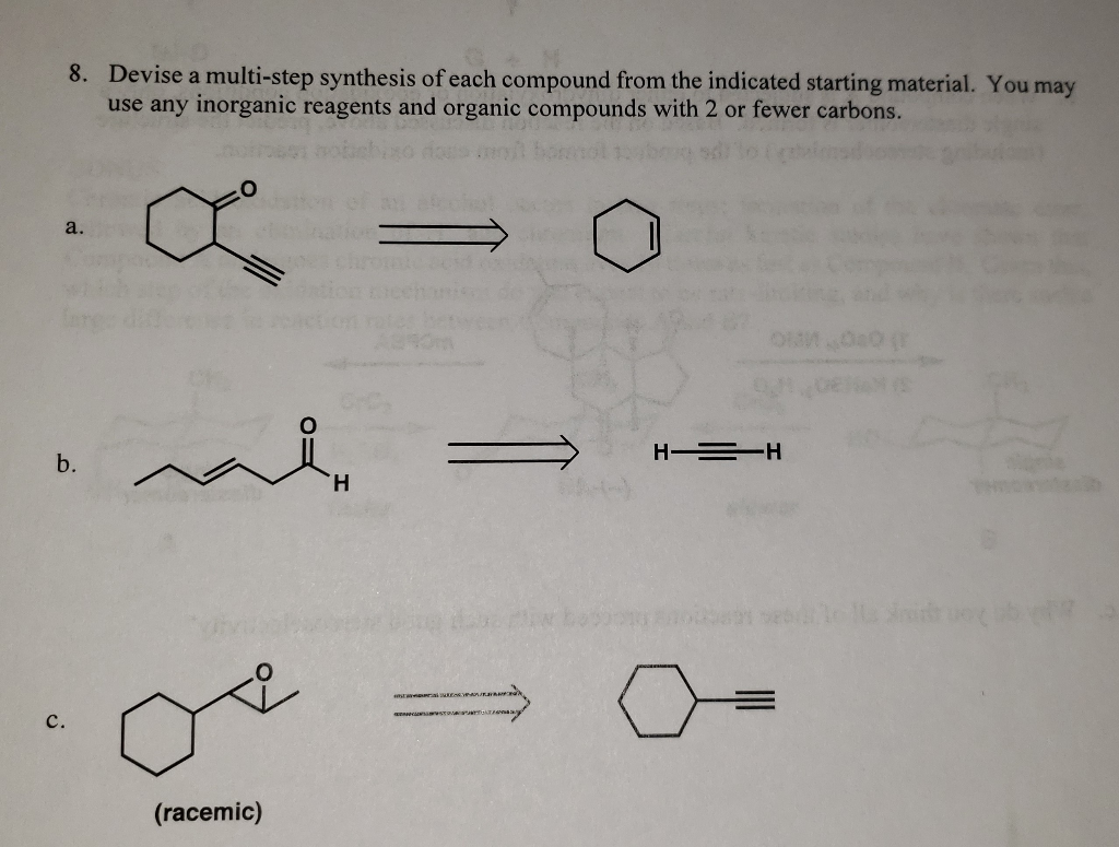 Solved 8. Devise a multi-step synthesis of each compound | Chegg.com