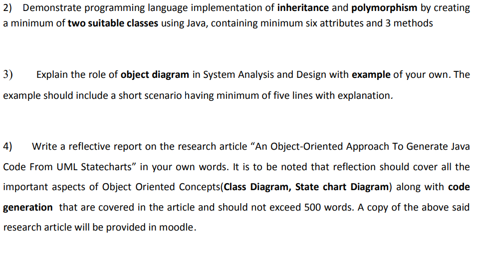 Solved 2) Demonstrate programming language implementation of | Chegg.com