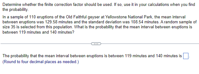 Solved Determine Whether The Finite Correction Factor Should